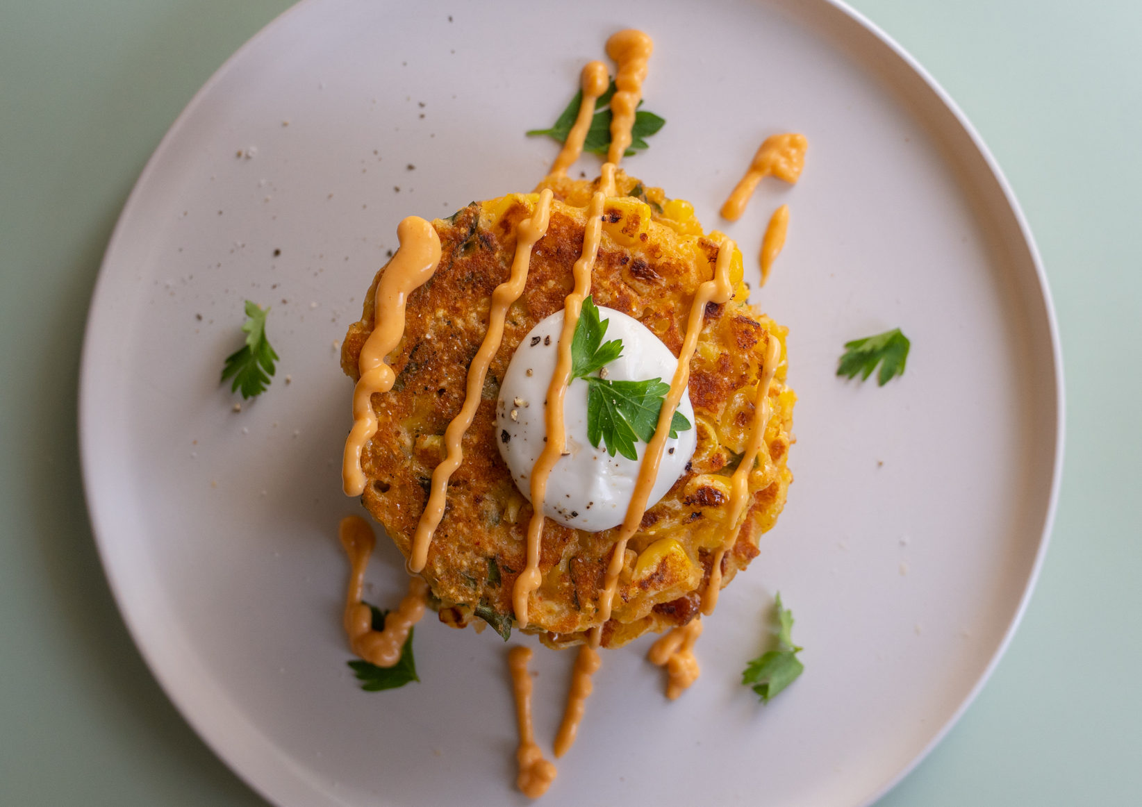 Cheesy Corn Fritters - The Crowded Fridge