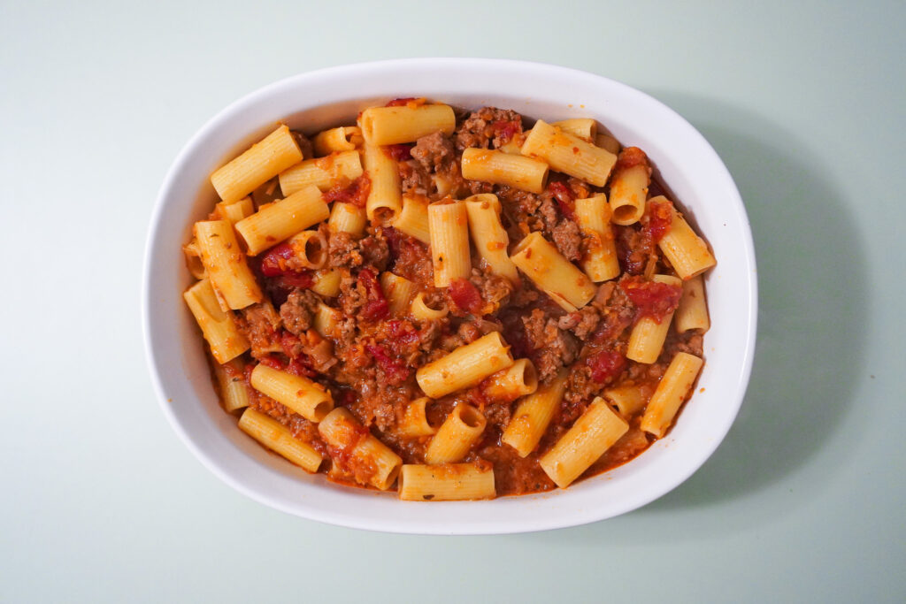 Spicy Sausage Rigatoni - The Crowded Fridge